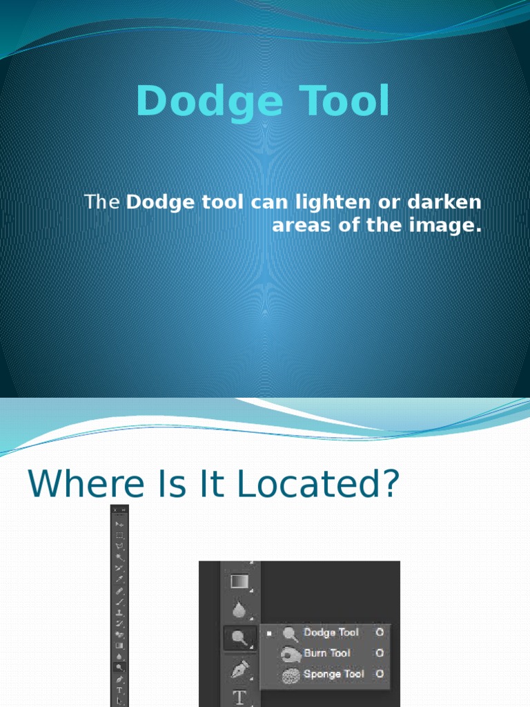 Dodge Tool: Lighten or Darken Images | PDF