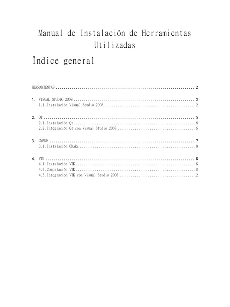 Manual de Instalación de VTK | PDF | Microsoft Visual Studio | Compilador