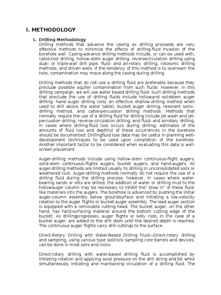 Drilling Methods | PDF | Drilling | Casing (Borehole)