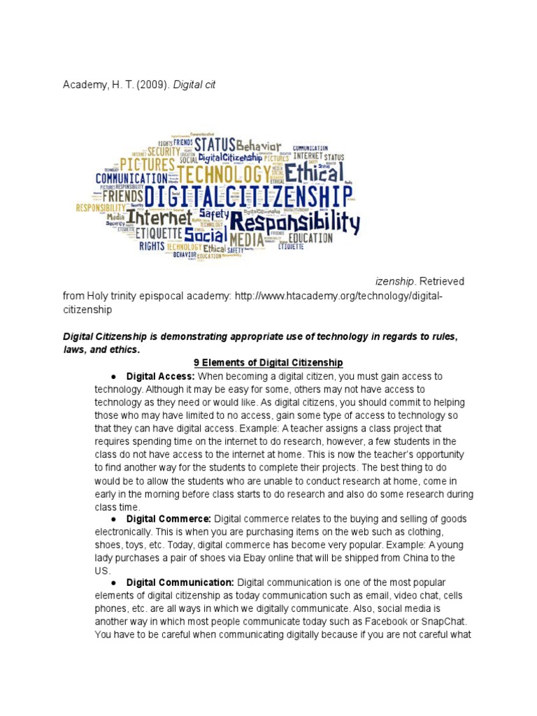 My Digital Citizenship Resources | PDF | Plagiarism | Copyright