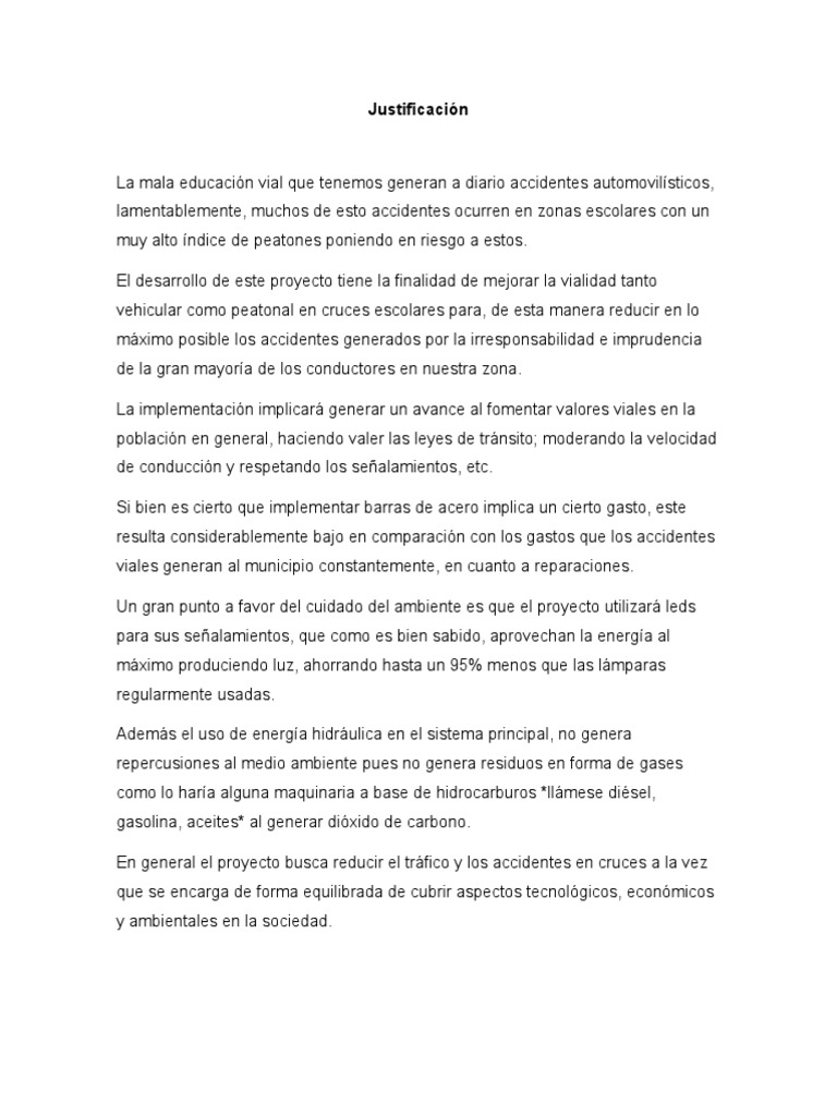 Ejemplo de Justificación de Un Proyecto | PDF