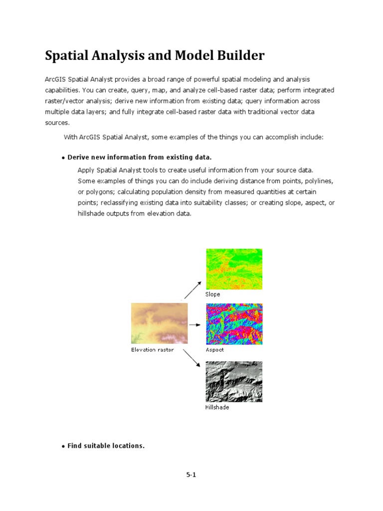 Exercise 5 - Spatial Analysis and Model Builder | Arc Gis | Geographic ...