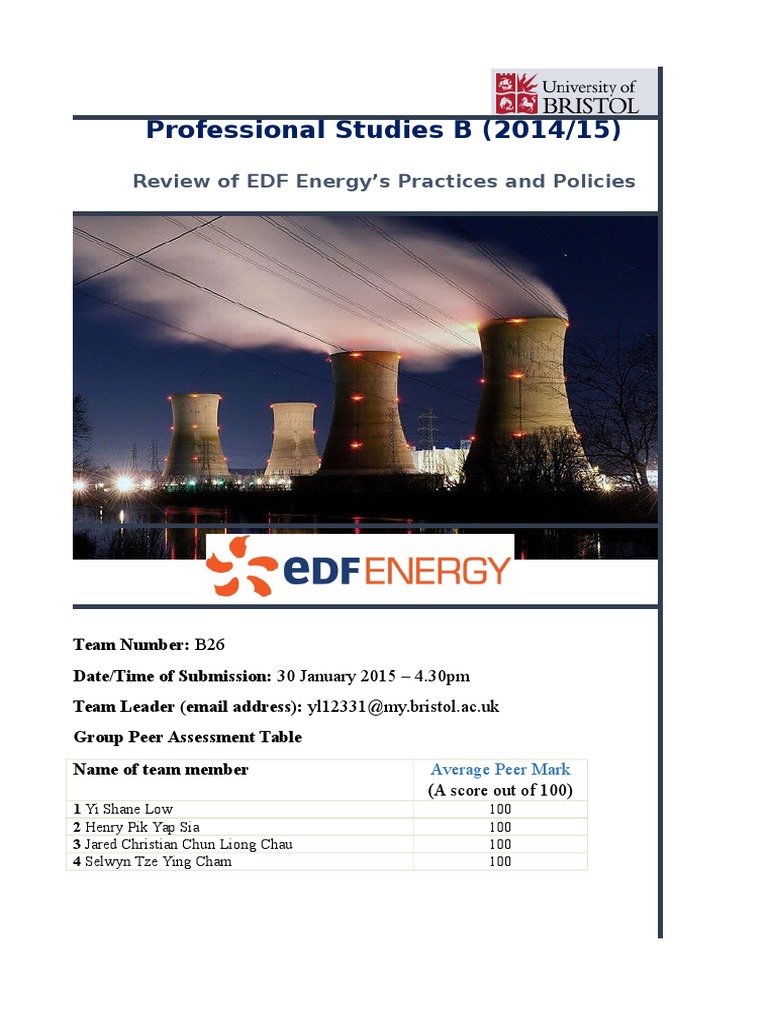 EDF Energy Company Review 2014 | PDF | Occupational Safety And Health ...