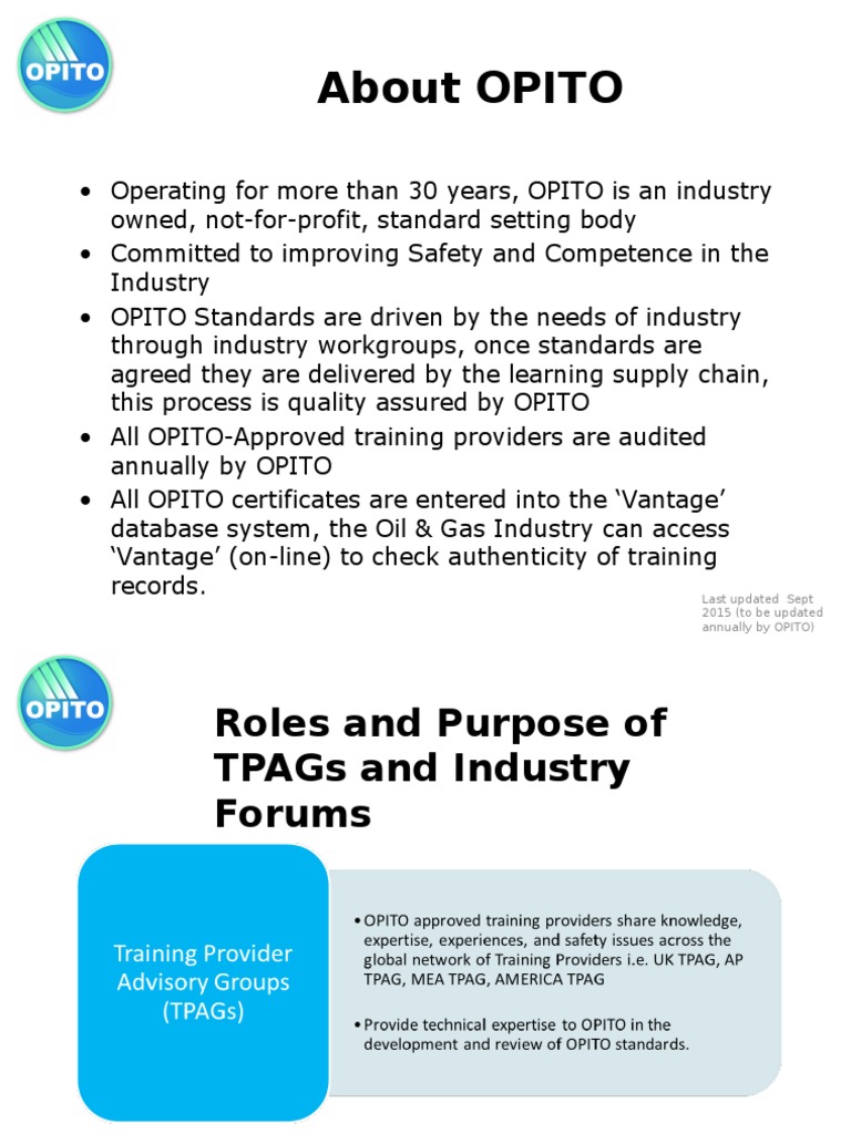 OPITO Training Standards and Safety Protocols | PDF | Business