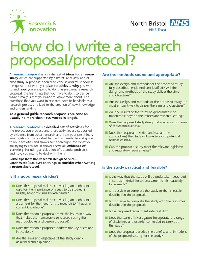 How Do I Write A Research Proposal/protocol? | PDF | Strategic ...