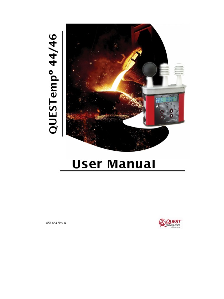 Manual QUESTemp 44 - 46 | Download Free PDF | Battery (Electricity ...