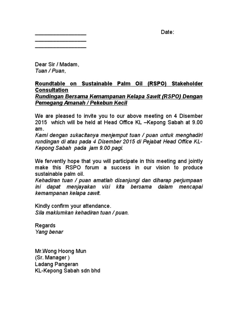 Invitation Letter To Stakeholders2 | PDF | Cooking, Food & Wine