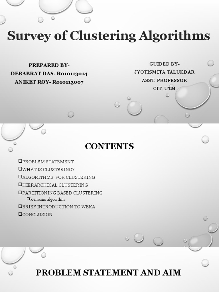 Clustering Algorithms Overview | PDF | Cluster Analysis | Data Mining