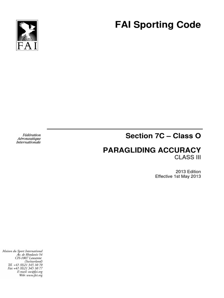 Sporting Code Section 7C PGAccuracy Edition 2013 | PDF | Gliding ...