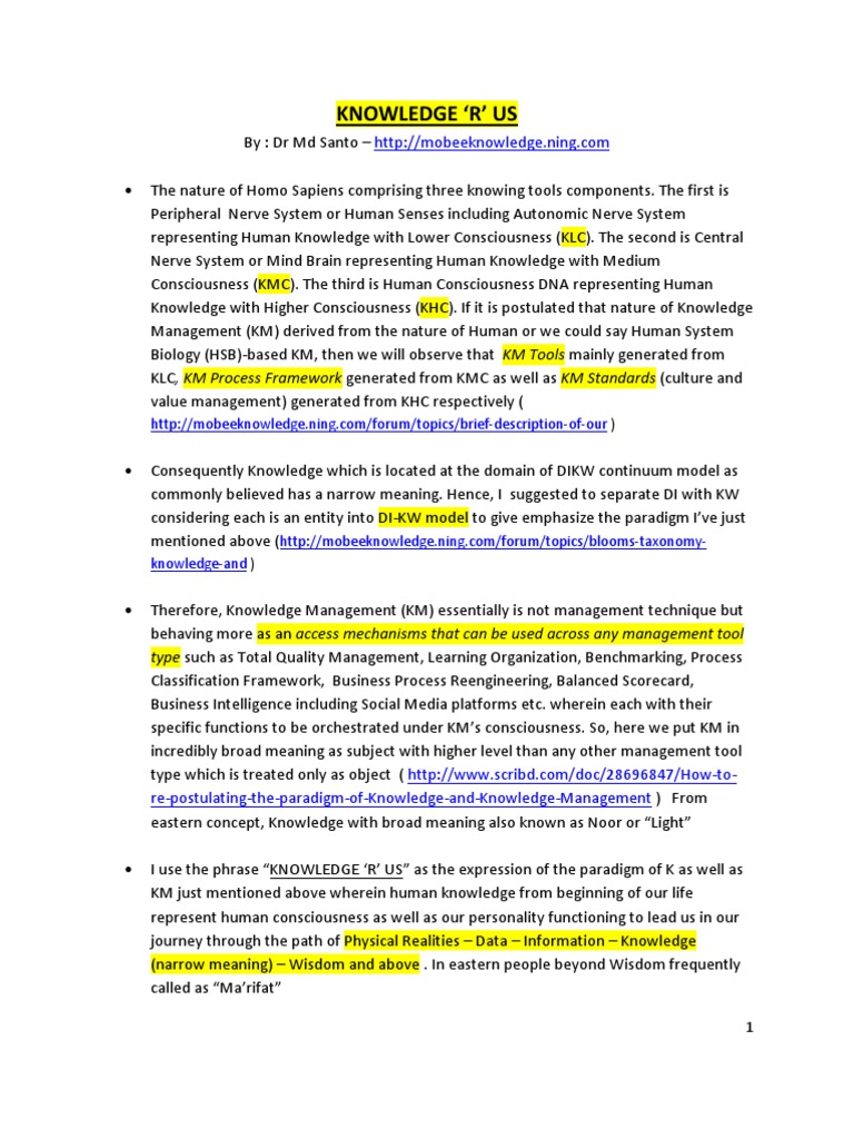 Understanding Human Knowledge Systems | PDF | Human | Consciousness