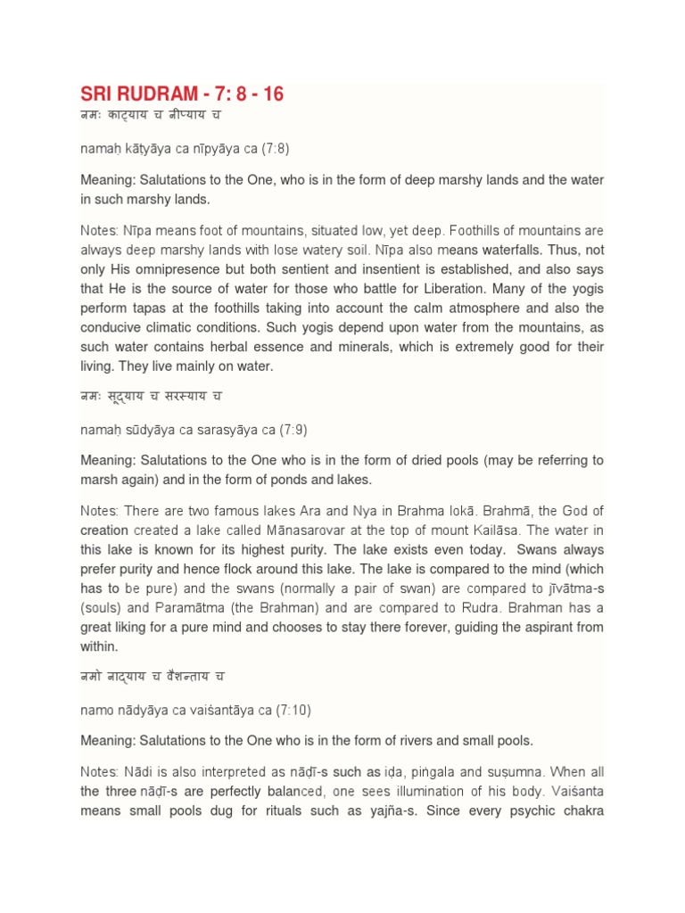 Sri Rudram | PDF | Indian Religions | Hindu Philosophy