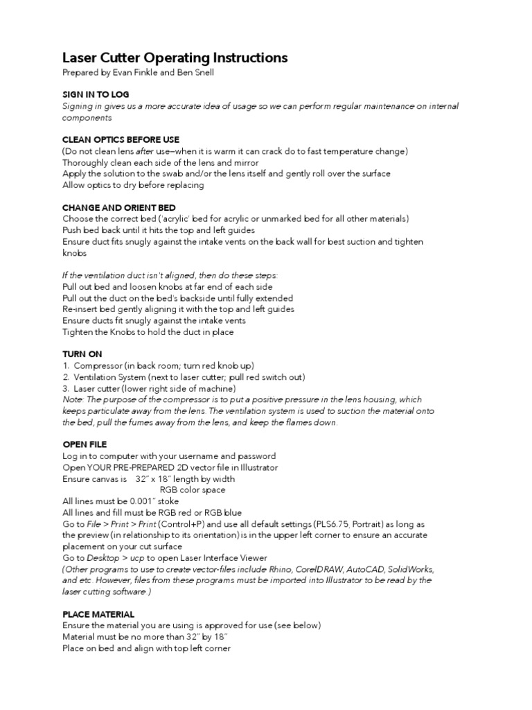 Laser Cutter Manual | PDF | Rgb Color Model | Graphic Design