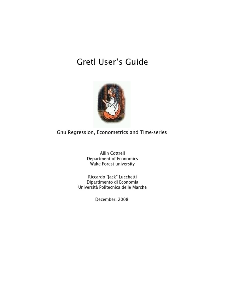 Gretl User's Guide: Gnu Regression, Econometrics and Time-Series | PDF | Command Line Interface ...