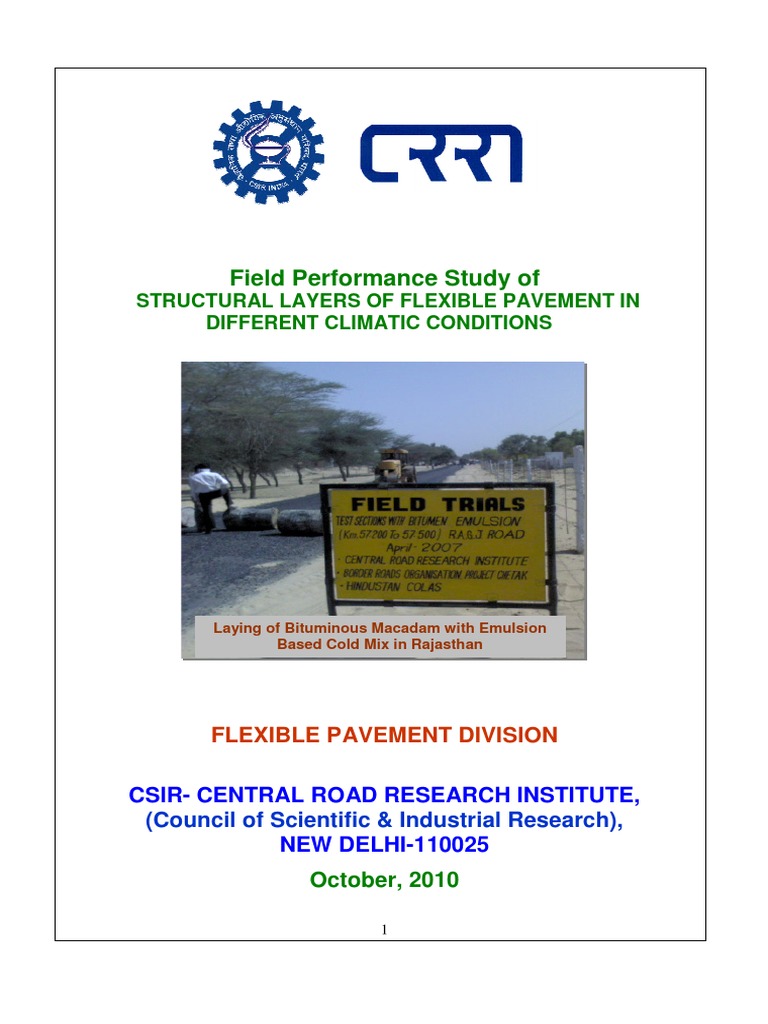 Crri Colas Project PDF | PDF | Asphalt | Road Surface