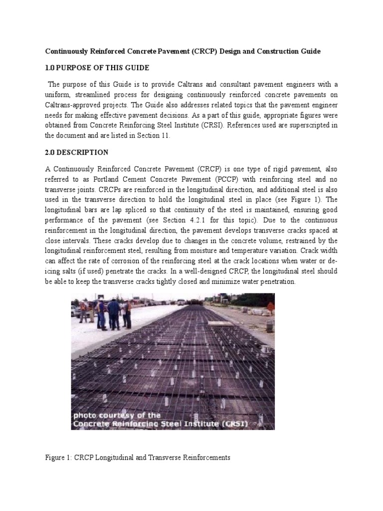 CRCP Design Main Note | PDF | Road Surface | Concrete