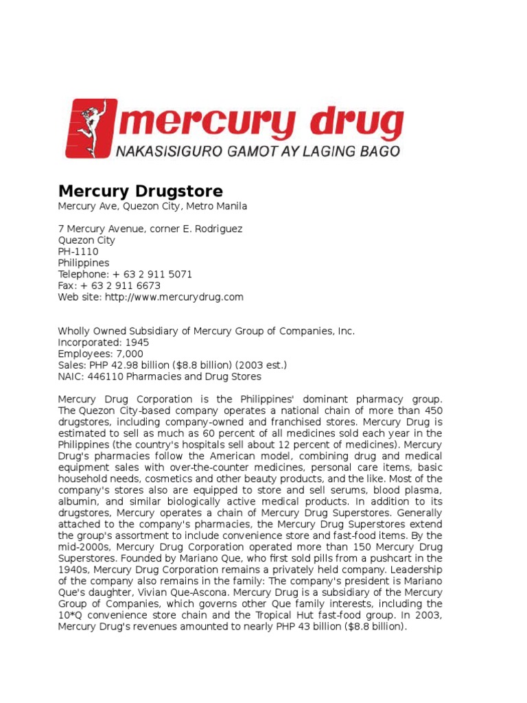 Mercury Drugstore: Quezon City