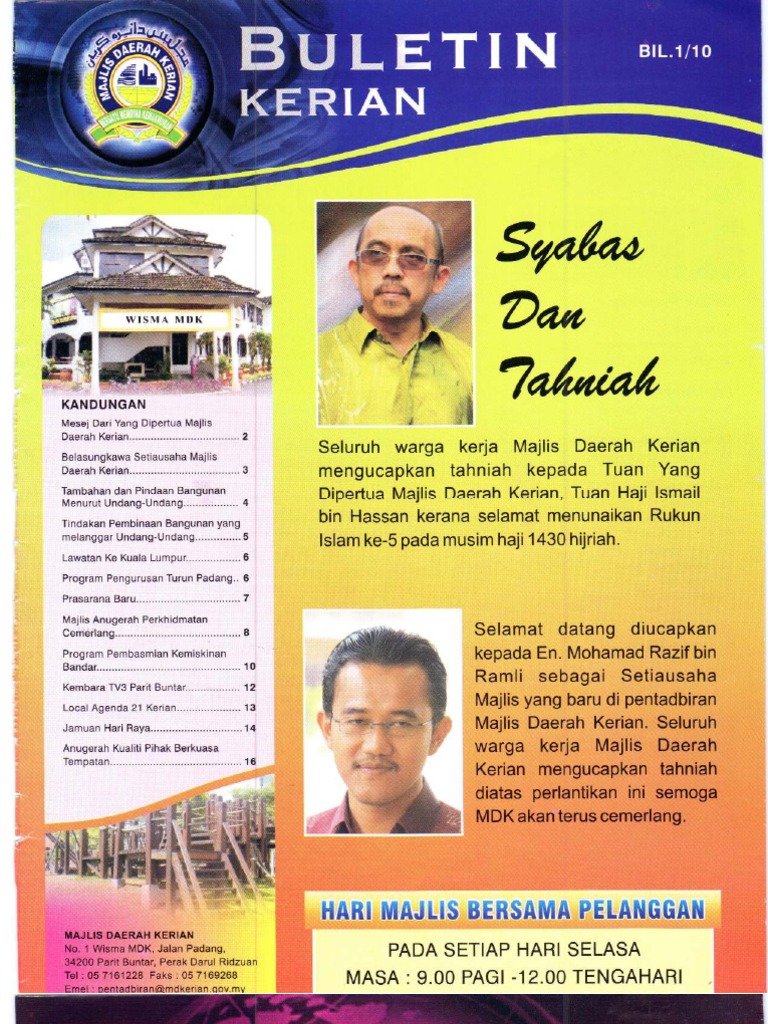Buletin Majlis Daerah Kerian - Jilid2 | PDF