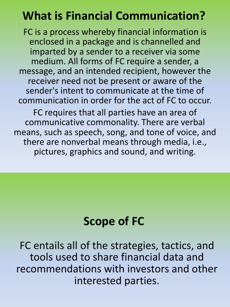 What Is Financial Communication | PDF | Credit Rating Agency ...
