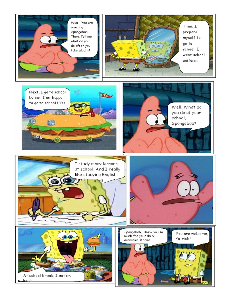 Comic Simple Present Tense 002 | PDF