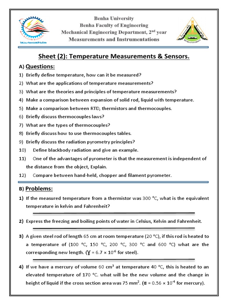 A Comprehensive Study of Temperature Measurement Techniques: Principles ...
