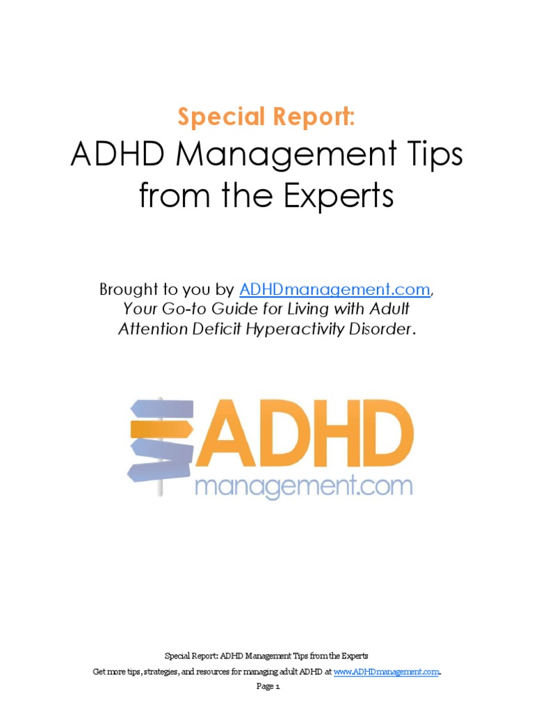 Expert Tips for Managing Adult ADHD | PDF | Attention Deficit ...