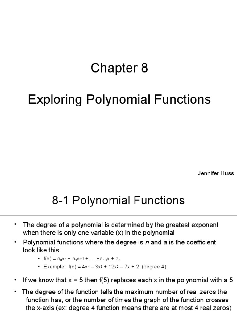 Algebra 2 Chapter 8 | PDF | Zero Of A Function | Polynomial