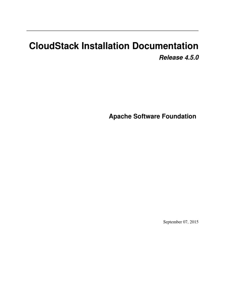 Cloudstack Installation | Download Free PDF | Load Balancing (Computing ...