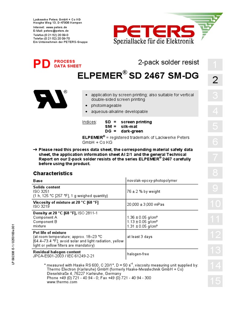 SD 2467 SM-DG PDF | PDF | Ultraviolet | Shelf Life
