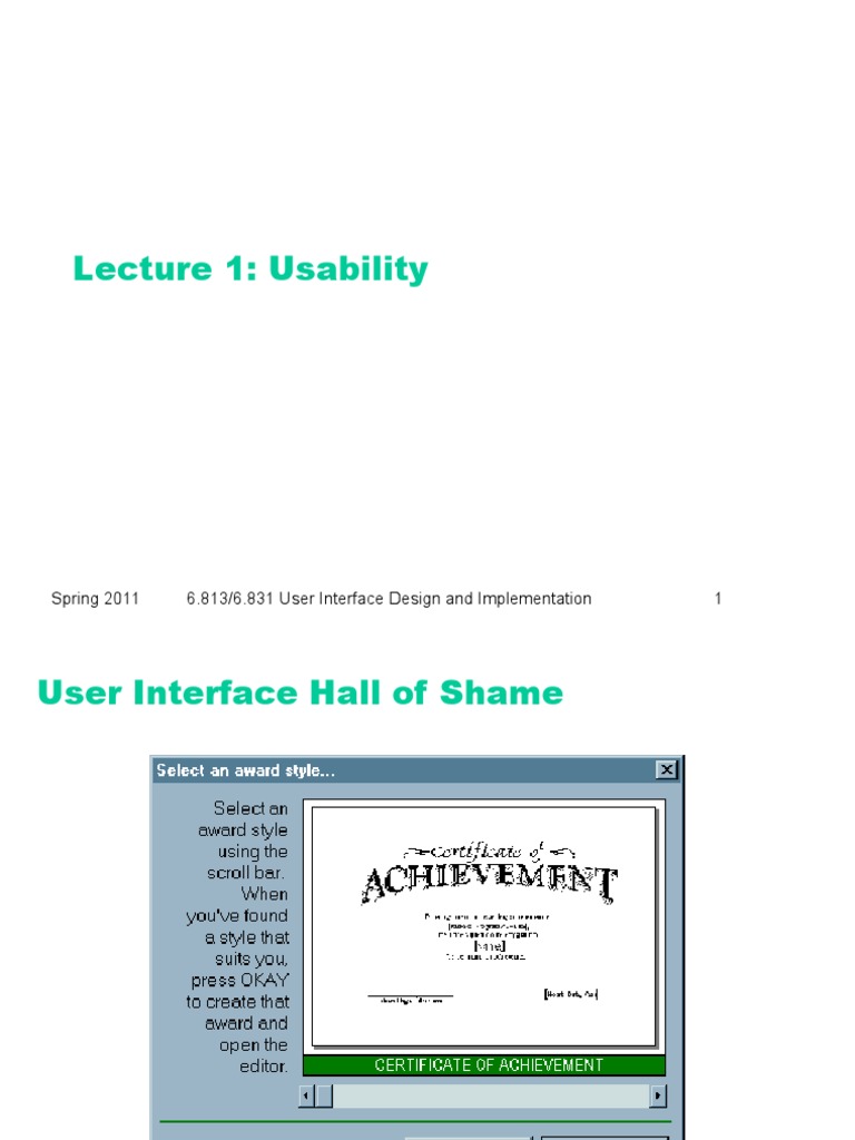 L01 Usability | PDF | Usability | User Interface Design