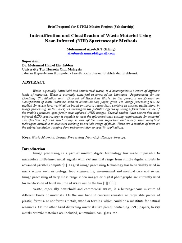 Muhammad Aiyub-Brief Proposal-Master Project UTHM Malaysia | Download ...