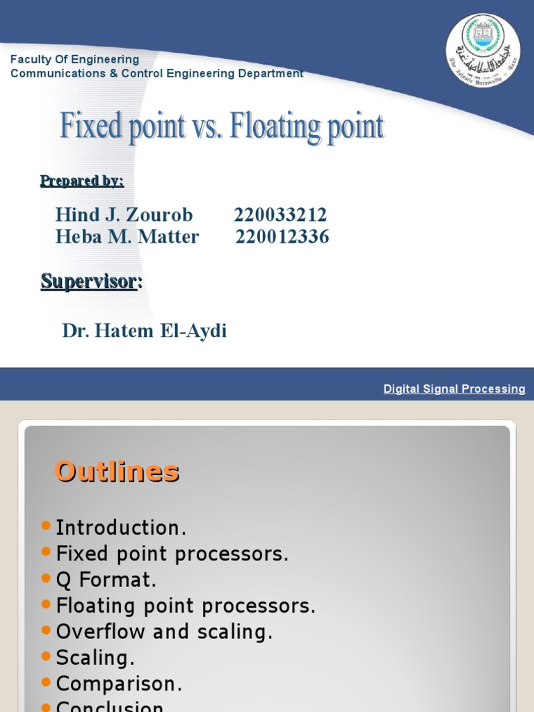 Fixed Point vs. Floating Point | Theory Of Computation | Discrete ...