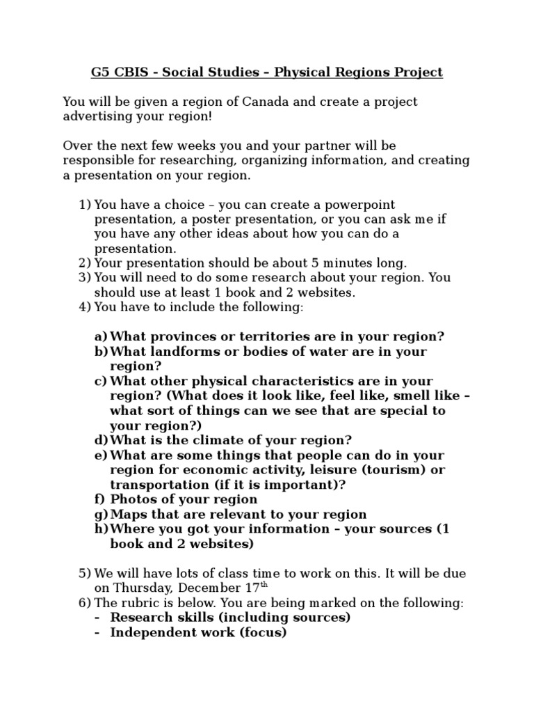 Canada Regions Project Guide | PDF | Appalachian Mountains | Earth Sciences