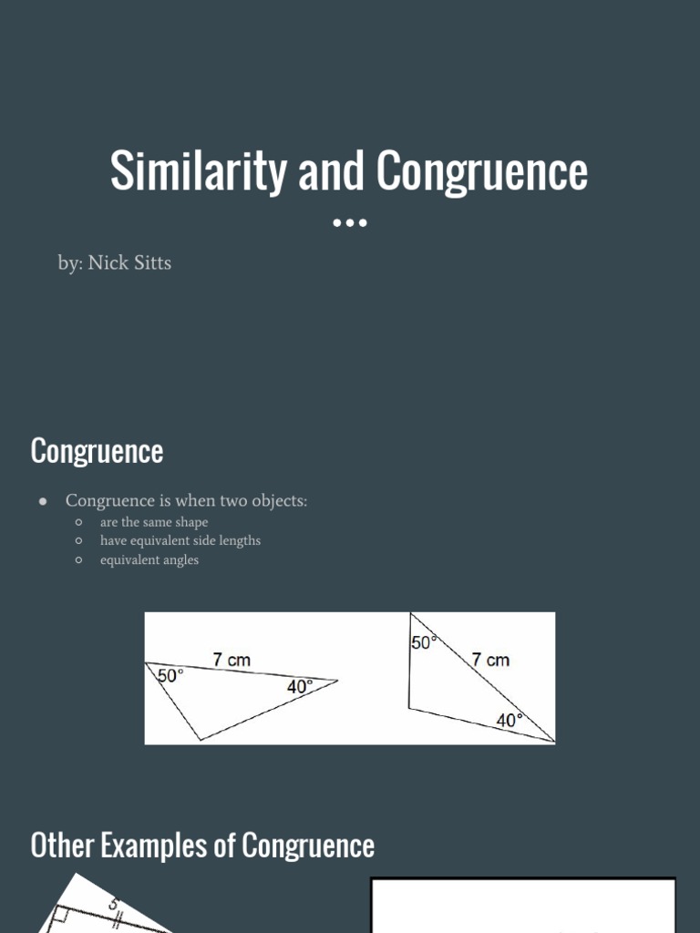 Geometry: Congruence and Similarity | PDF | Teaching Methods ...