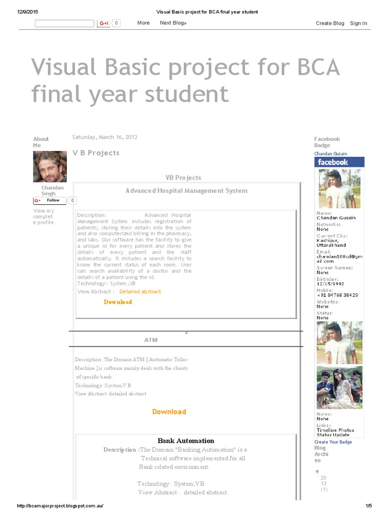 Visual Basic Project For BCA Final Year Student | PDF | Expense ... Visual Basic Project For BCA Final Year Student | PDF | Expense ...