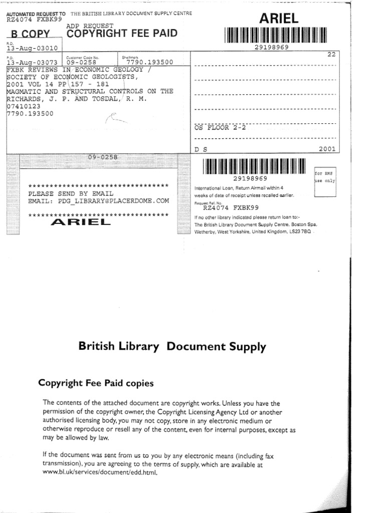 Tosdal y Richard, 2001 | PDF