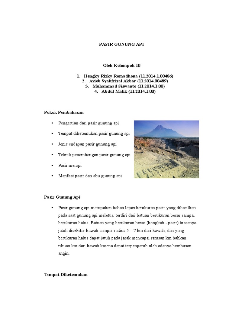 Pasir Gunung API | PDF