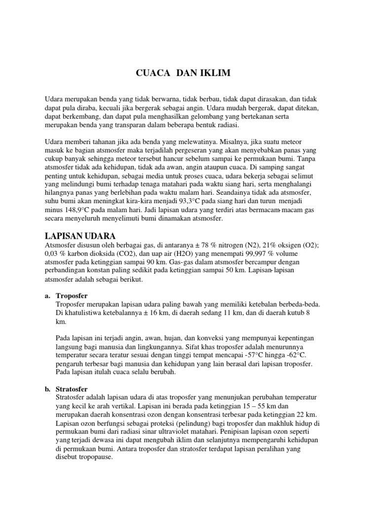 Cuaca Dan Iklim | PDF