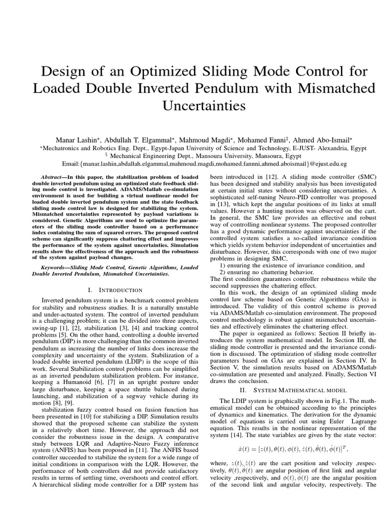 MMAR | PDF | Mathematical Optimization | Systems Theory