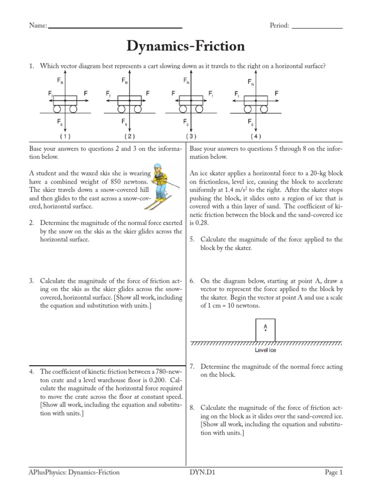 10.dynamics Friction | PDF | Friction | Force