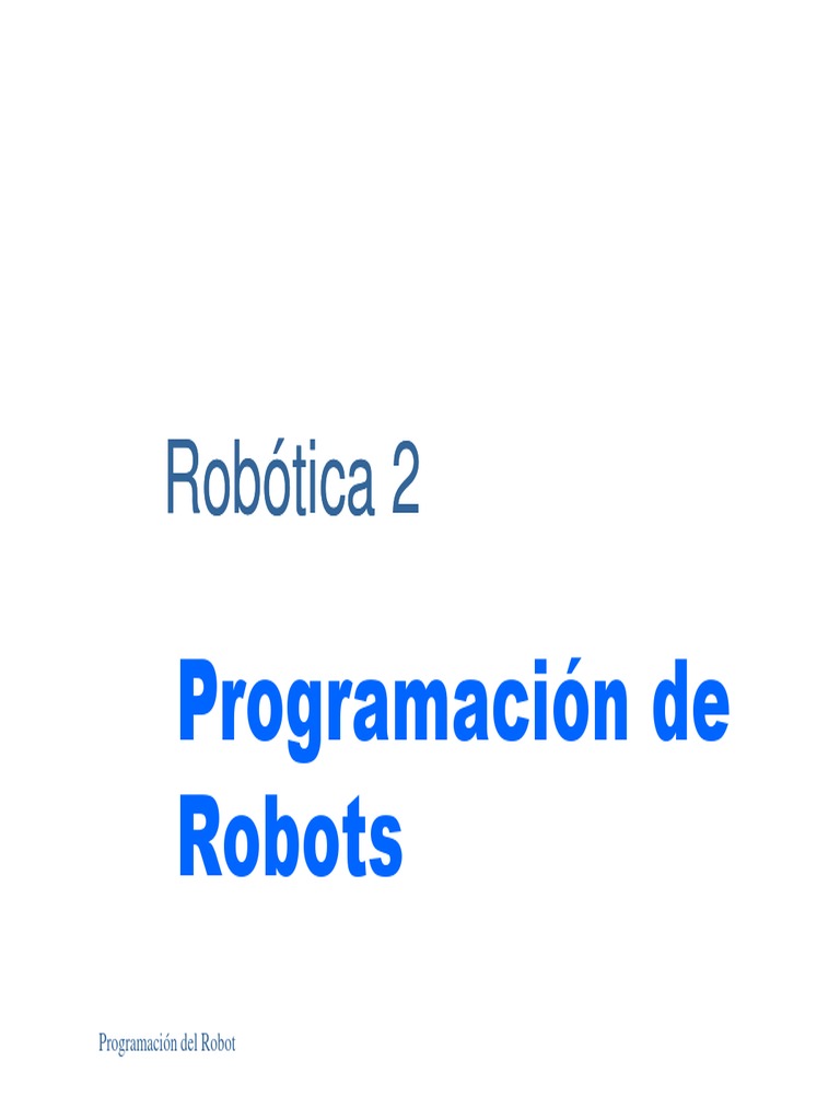 Programación de Robots | Robot | Tecnología
