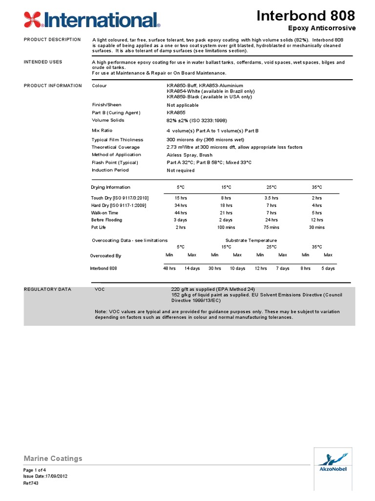 Interbond 808 | PDF | Paint | Safety