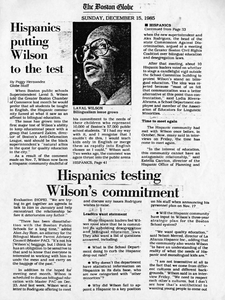 Laval S. Wilson Moved His Rochester Problems To Boston | PDF ...