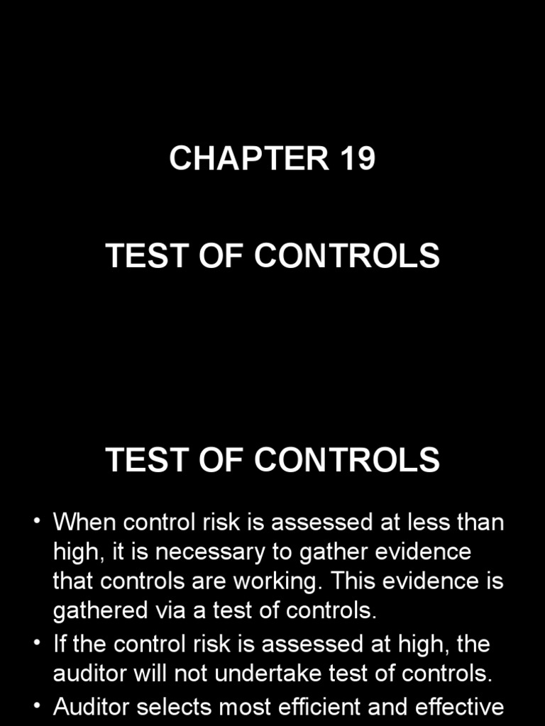 Test of Controls | PDF