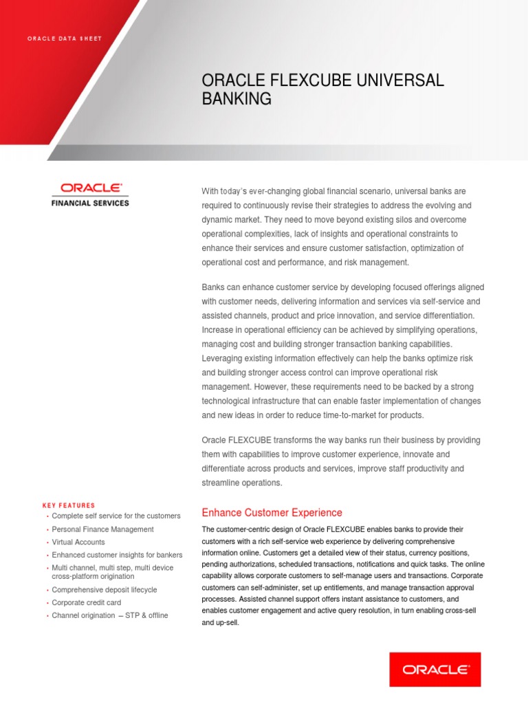 Oracle Flexcube Universal Banking Ds 046121 Money Laundering Banks