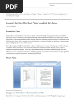 Contoh Cara Membuat Paper Kuliah Yang Baik Dan Benar | PDF