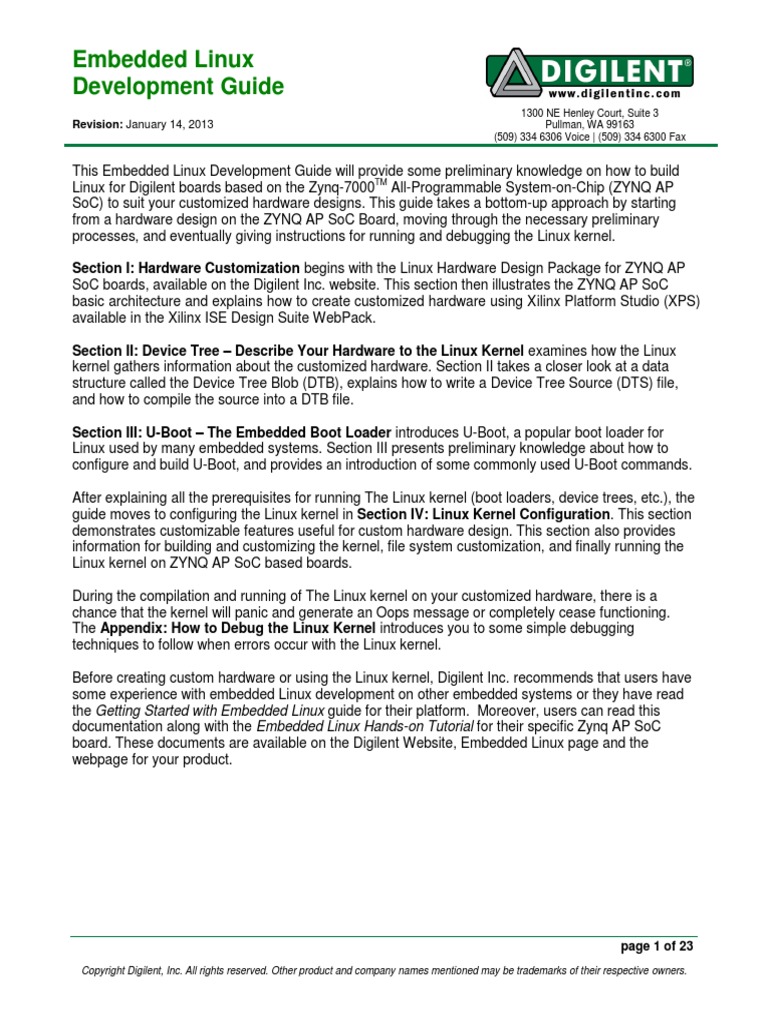 Digilent Embedded Linux Guide PDF | PDF | Booting | Flash Memory