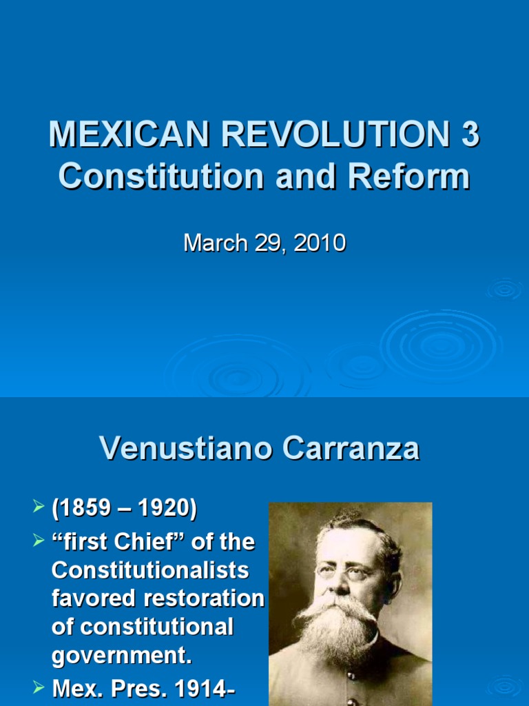Carranza's Goals in the 1917 Constitution | PDF | Mexico | Mexican ...
