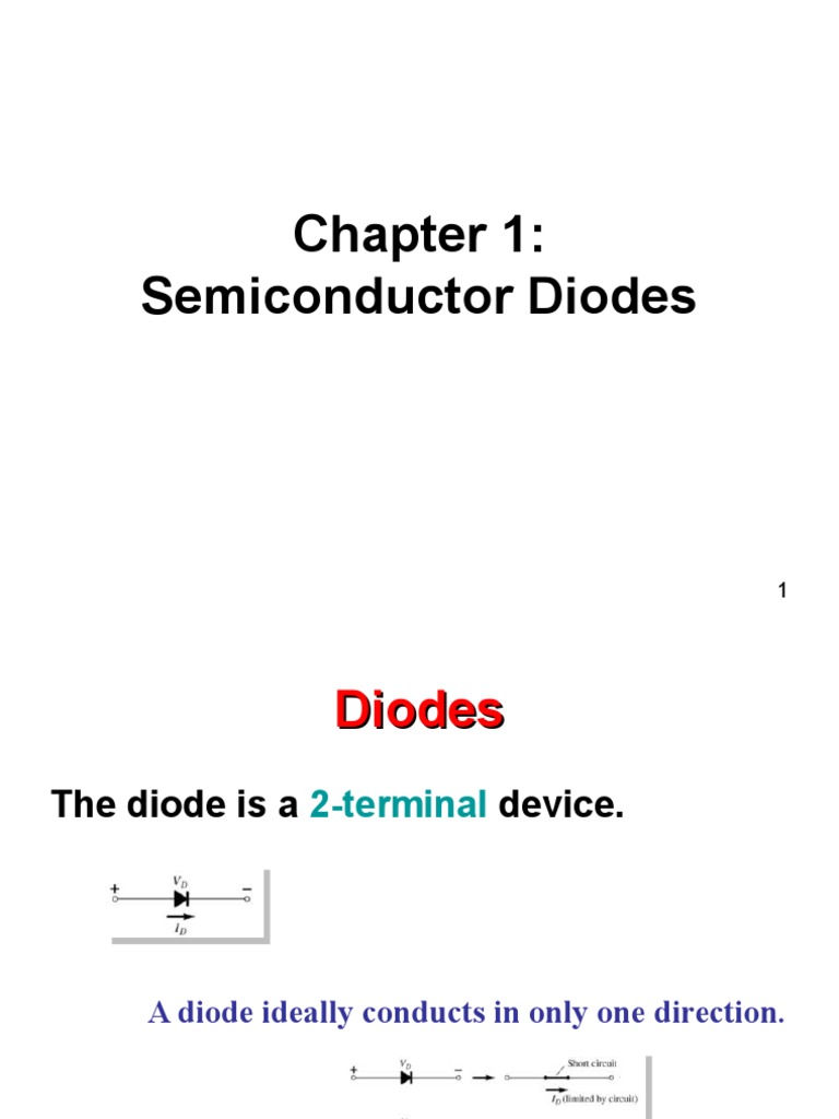 Chapter 1 - Semiconductor Diodes | PDF | P–N Junction | Diode