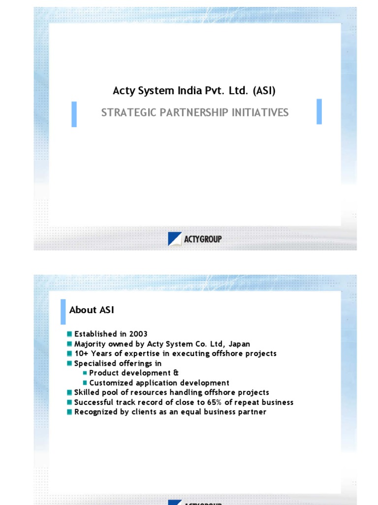 Acty System - Profile | PDF | Software Development | Application Software