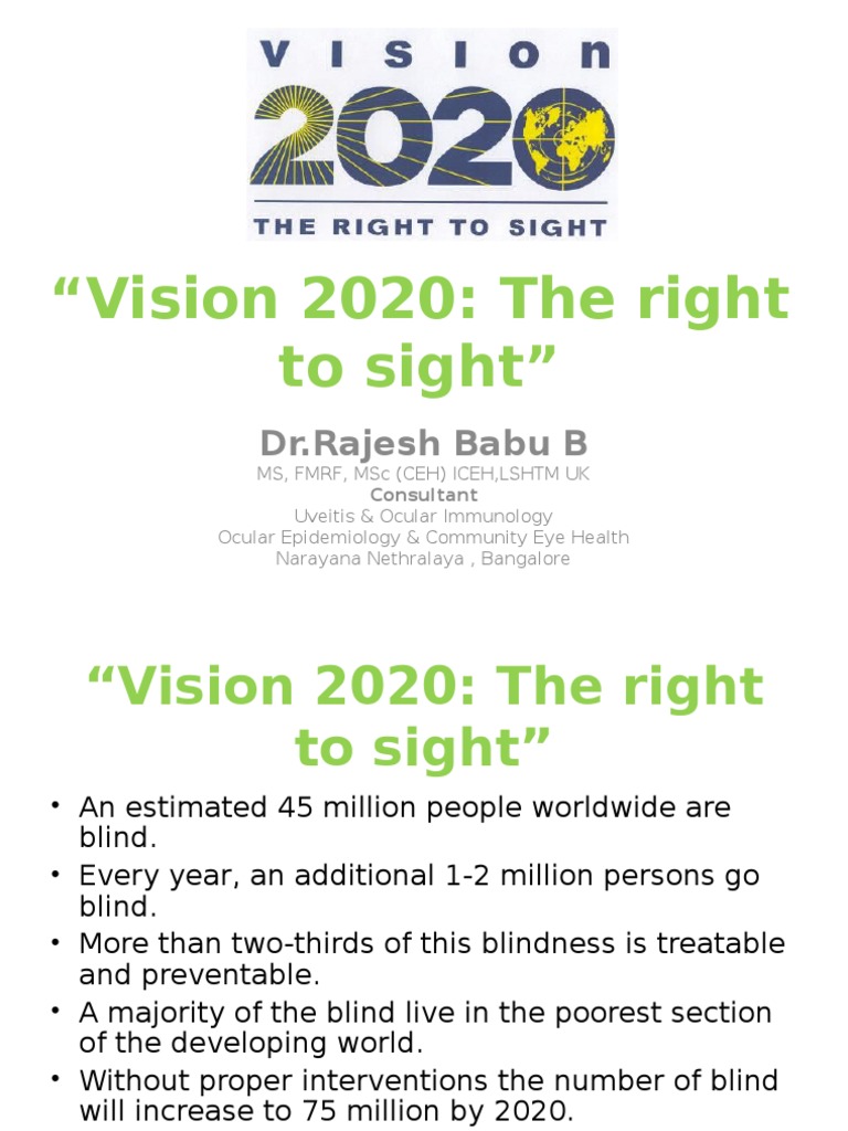 48 Vision 2020 | PDF | Visual Impairment | Optometry